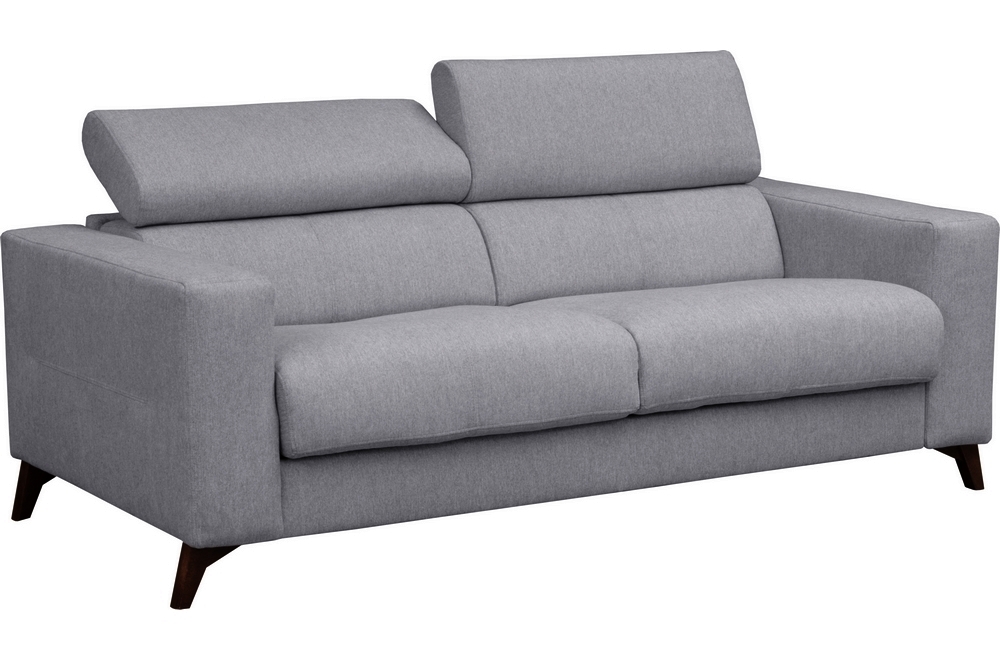 Canapé 3 places convertible en tissu de luxe avir, gris foncé ...