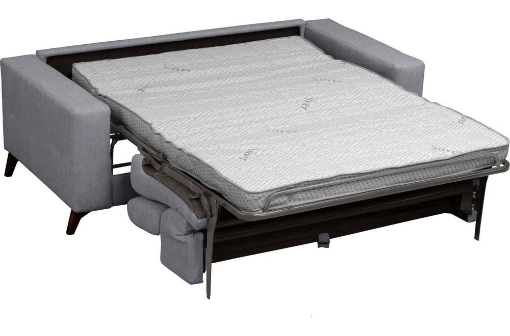 Canapé 3 places convertible en tissu de luxe avir, gris foncé ...