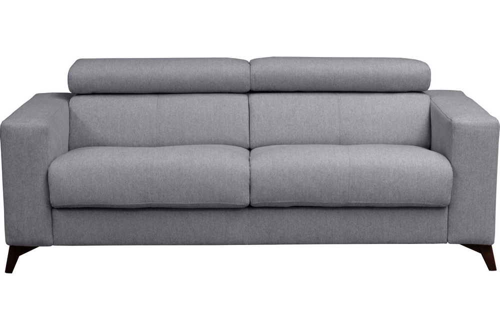 Canapé 3 places convertible en tissu de luxe avir, gris foncé ...